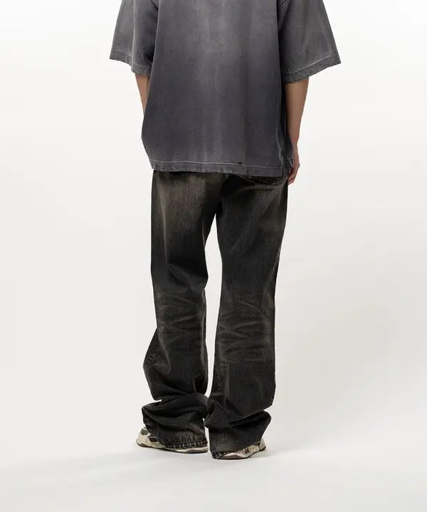 Mihara Yasuhiro Patch-detail Whiskered Jeans