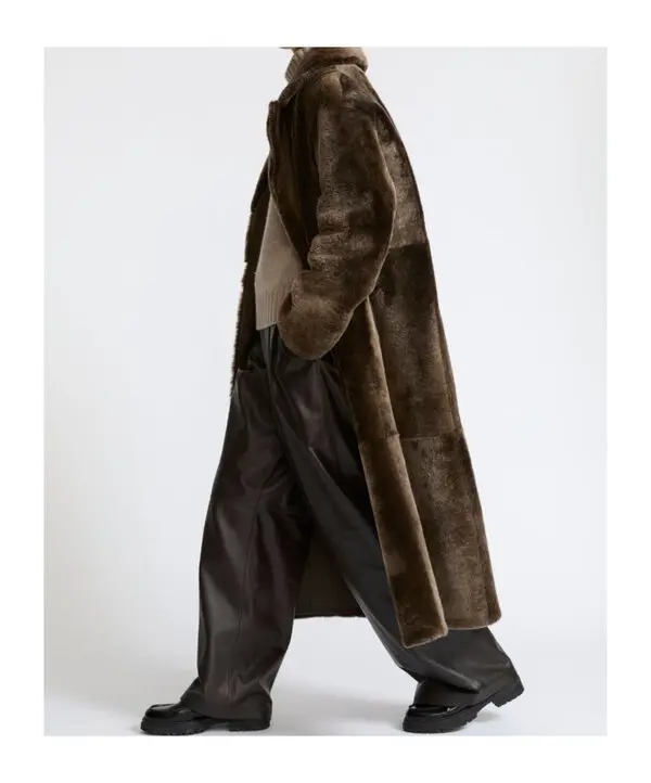 YVES SALOMON Double-breasted Shearling Coat