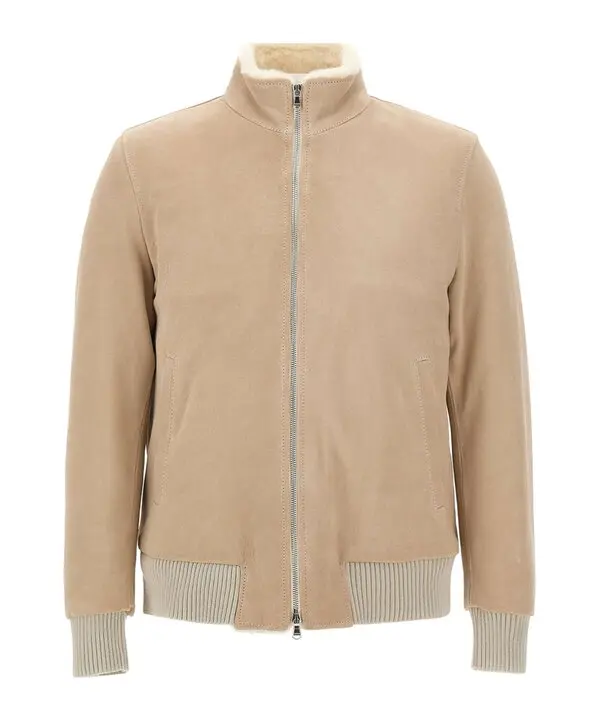 BARBA NAPOLI Long-sleeve Stand-collar Zip-up Jacket