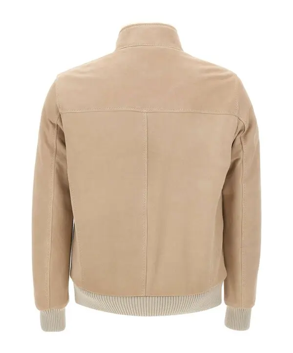BARBA NAPOLI Long-sleeve Stand-collar Zip-up Jacket