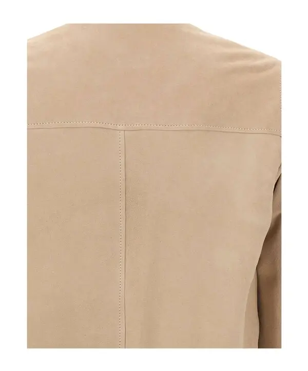 BARBA NAPOLI Long-sleeve Stand-collar Zip-up Jacket