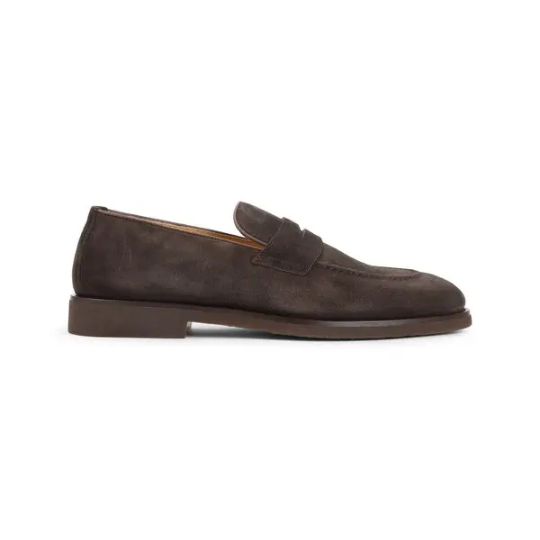 Brunello Cucinelli Suede Penny Loafers