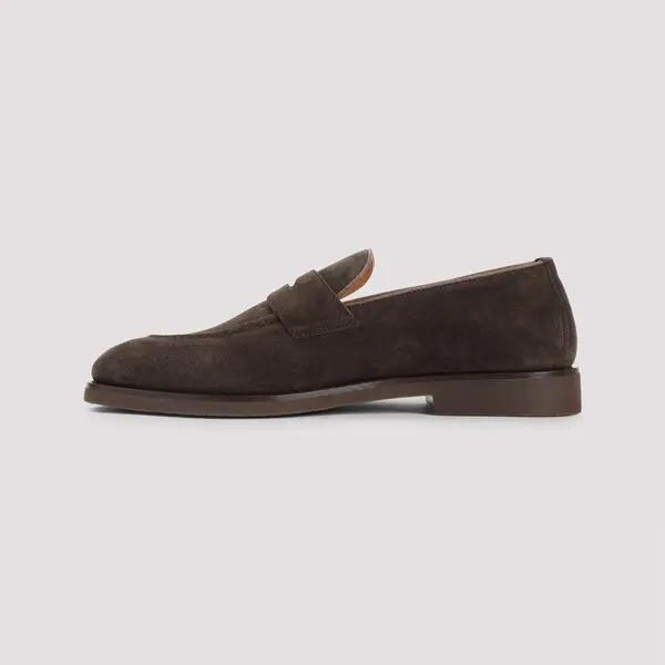 Brunello Cucinelli Suede Penny Loafers