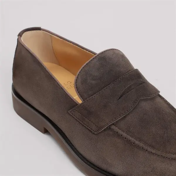 Brunello Cucinelli Suede Penny Loafers