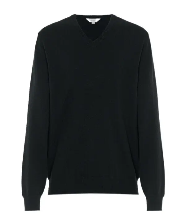 Malo V-neck Cashmere Sweater - Black