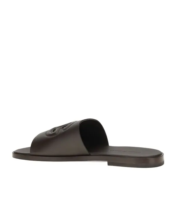 Dolce & Gabbana Embossed Logo Slides - Black