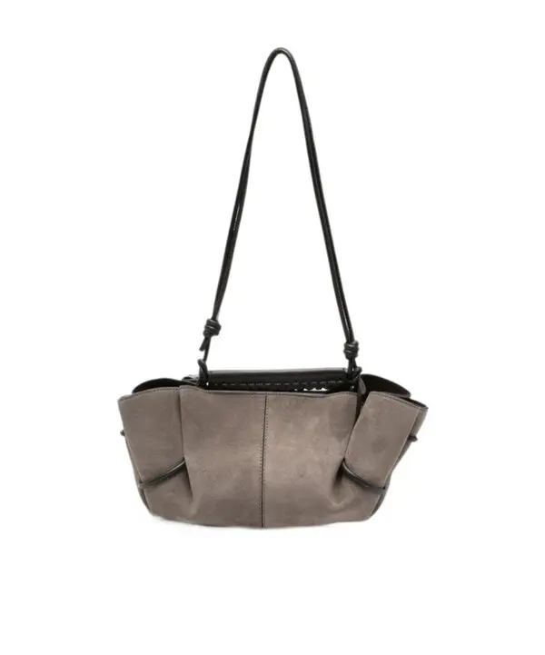 Hereu Ruched Detail Suede Handbag - No
