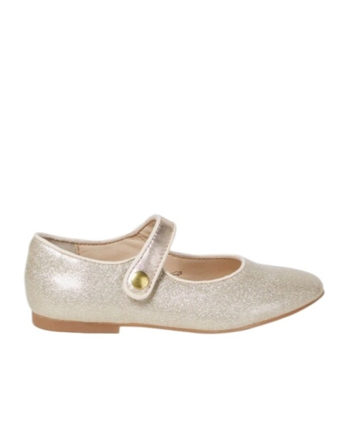 POM D'API Daisy Baby Leather Mary Jane Flats - Nude
