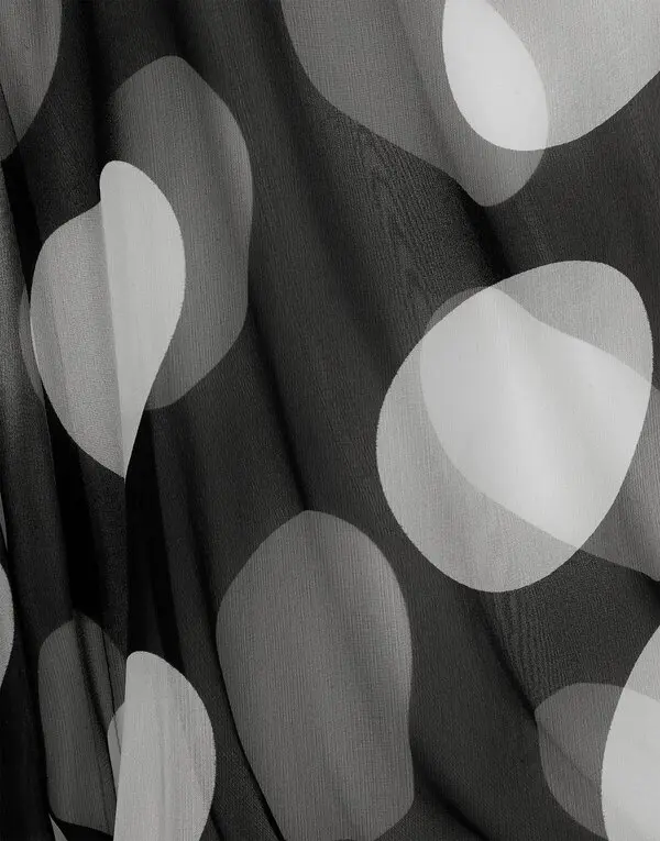 Dolce & Gabbana Polka Dot Chiffon Calf-length Dress
