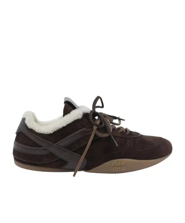 Miu Miu Round-toe Low-top Sneakers
