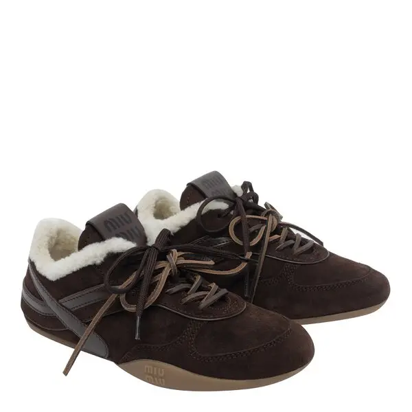 Miu Miu Round-toe Low-top Sneakers