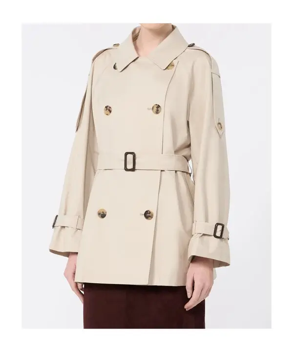 Max Mara Short Twill Trench Coat