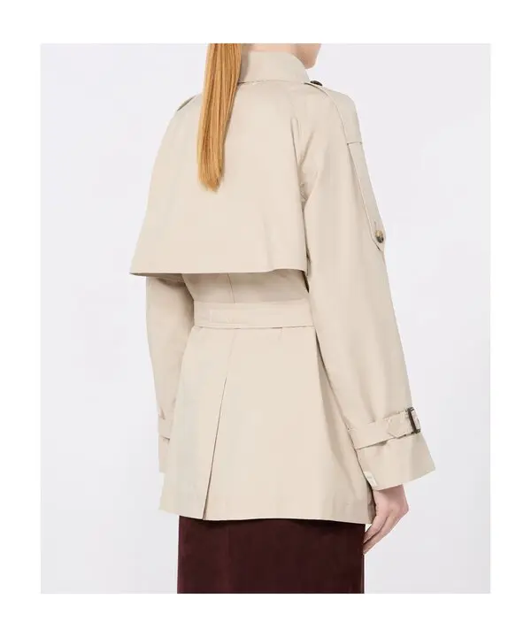 Max Mara Short Twill Trench Coat