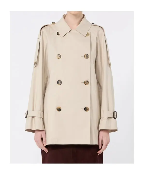Max Mara Short Twill Trench Coat