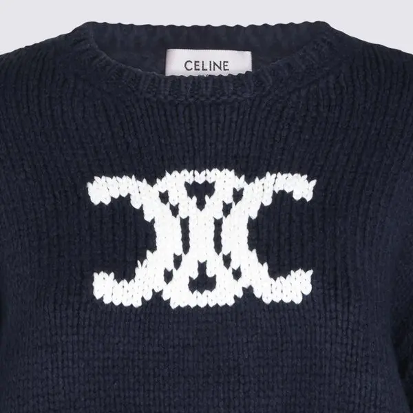 Celine Crewneck Sweater In Cotton