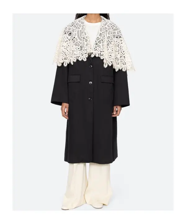 Sea Alina Lace-collar Coat