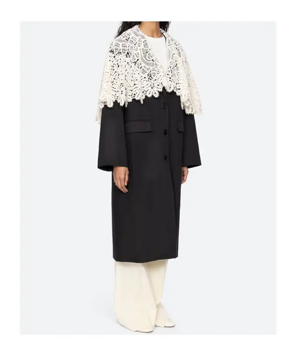 Sea Alina Lace-collar Coat