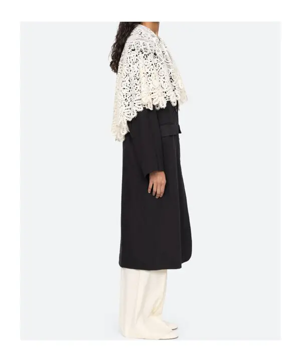 Sea Alina Lace-collar Coat