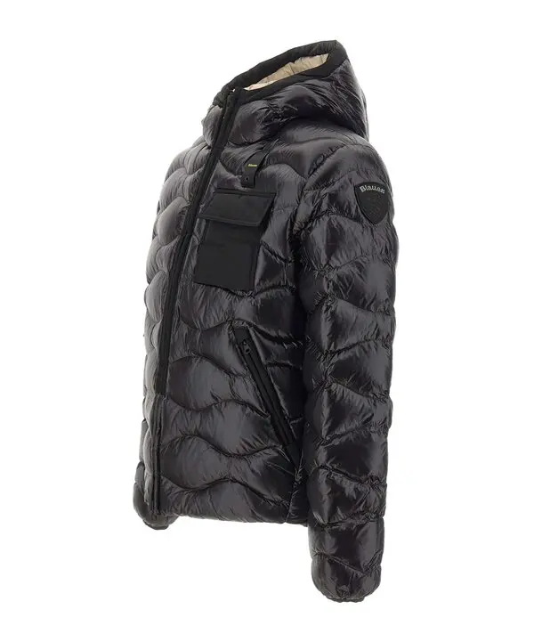 BLAUER. Long-sleeve Hooded Padded Jacket