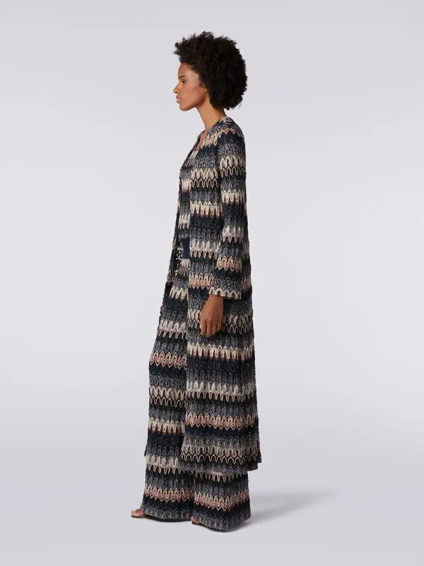 Missoni Zigzag Crochet-knit Long Cardigan
