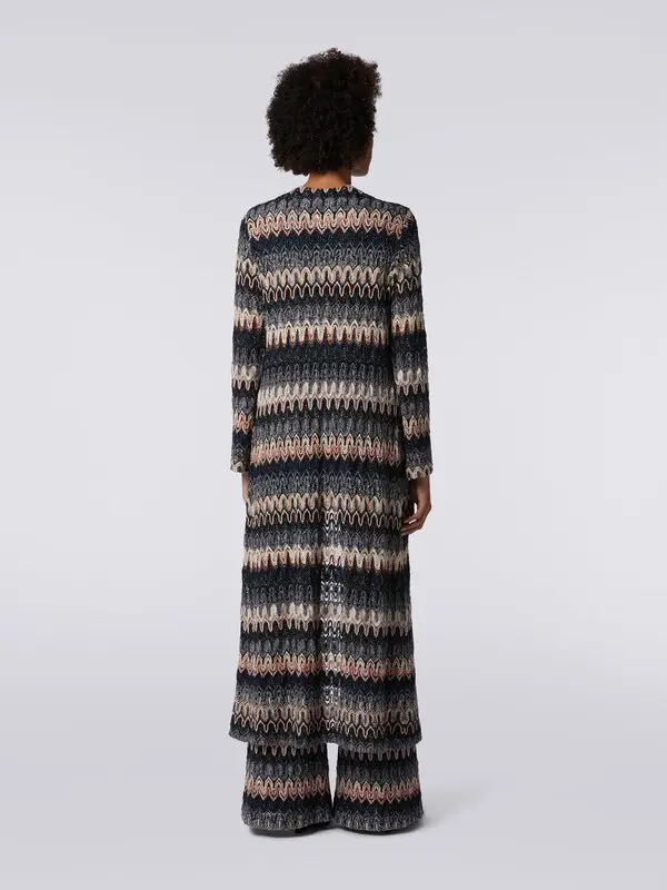 Missoni Zigzag Crochet-knit Long Cardigan