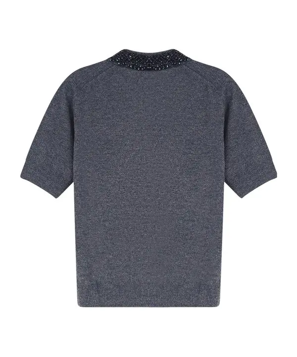 SEMICOUTURE Bead-embellished Knitted Sweater