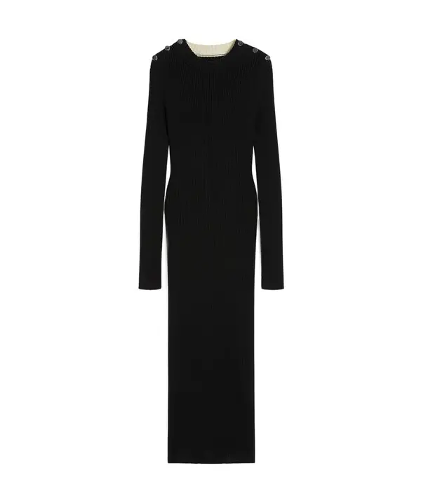 Sportmax Garibo Ribbed Wool Maxi Dress
