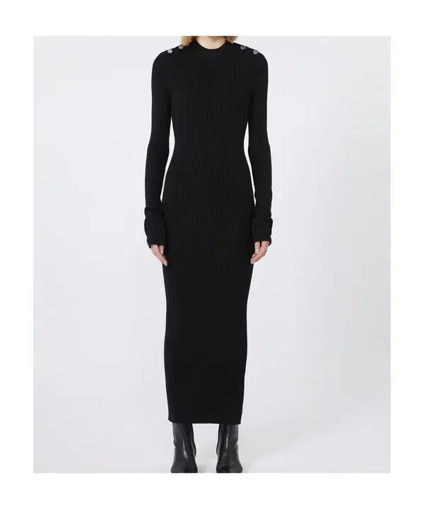Sportmax Garibo Ribbed Wool Maxi Dress
