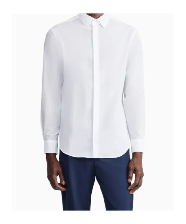 Giorgio Armani Regular Fit Cotton Seersucker Shirt