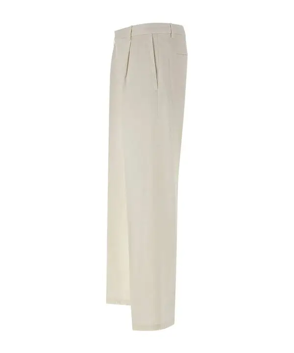 BRIGLIA 1949 Tailored Trousers With Belt Loops - White