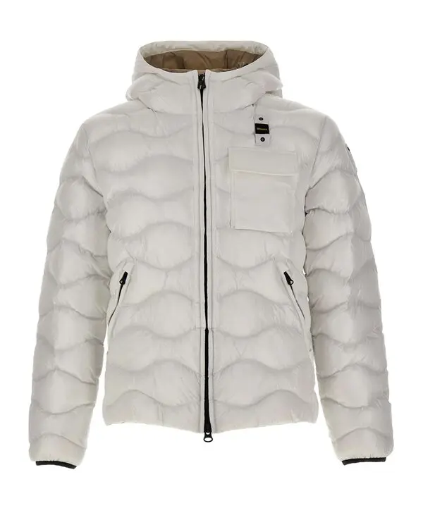 BLAUER. Long-sleeve Hooded Padded Jacket