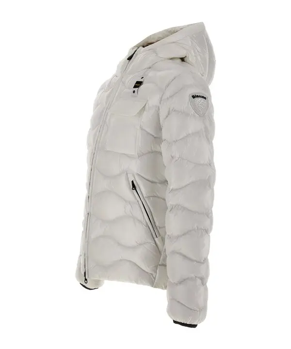 BLAUER. Long-sleeve Hooded Padded Jacket