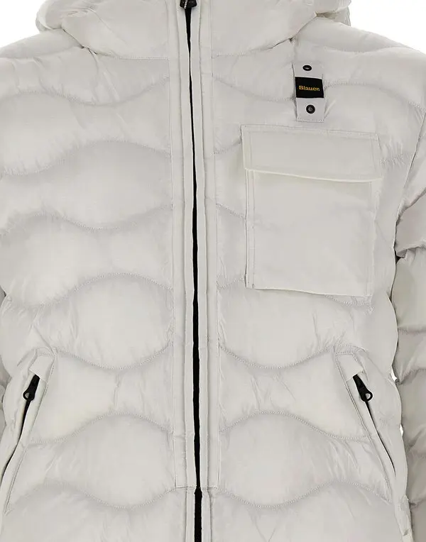 BLAUER. Long-sleeve Hooded Padded Jacket