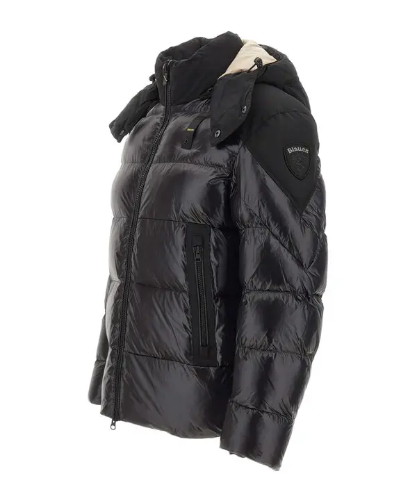 BLAUER. Long-sleeve Hooded Padded Jacket