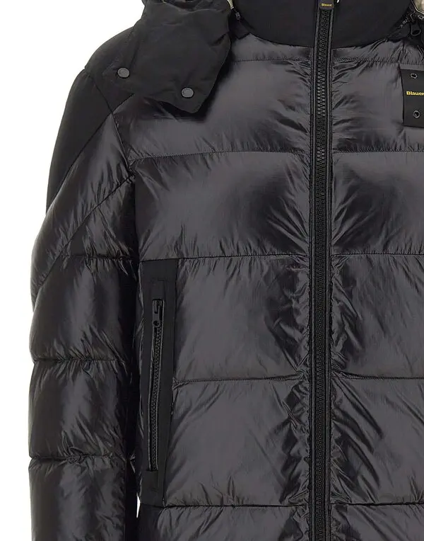BLAUER. Long-sleeve Hooded Padded Jacket