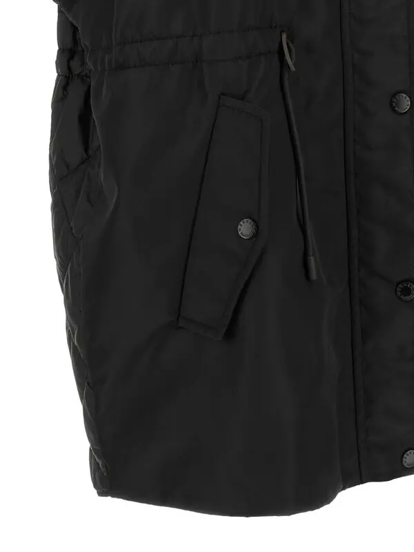 Max Mara Quilted Hooded Gilet - Black