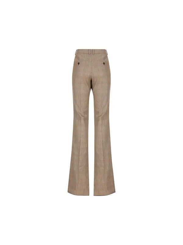 Saint Laurent Low-rise Flared Trousers With Center Creases