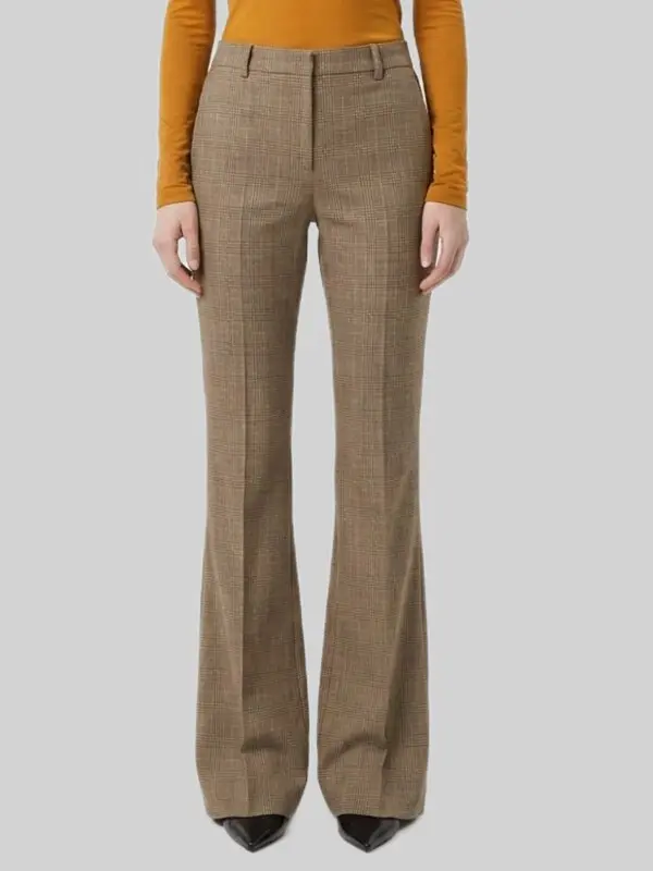 Saint Laurent Low-rise Flared Trousers With Center Creases