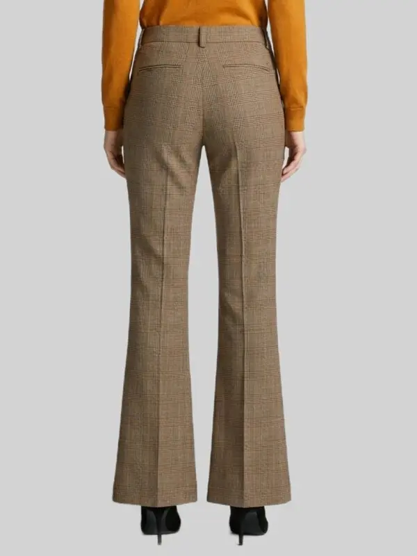 Saint Laurent Low-rise Flared Trousers With Center Creases