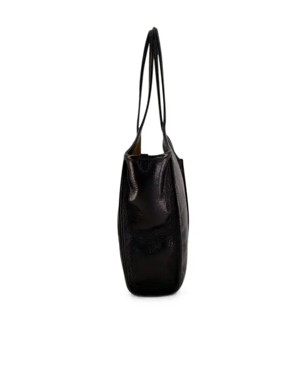 Hereu Medium Calella Distressed Leather Tote Bag - Black