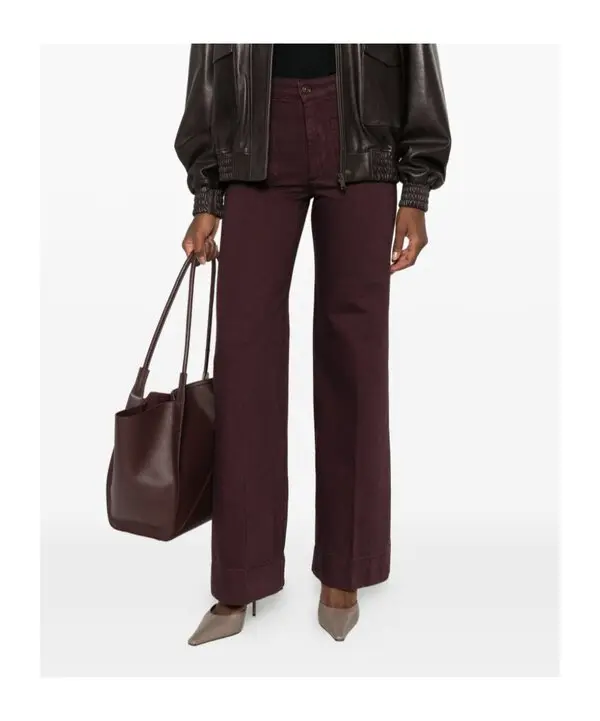 Victoria Beckham Alina Straight-leg Jeans - Bordeaux
