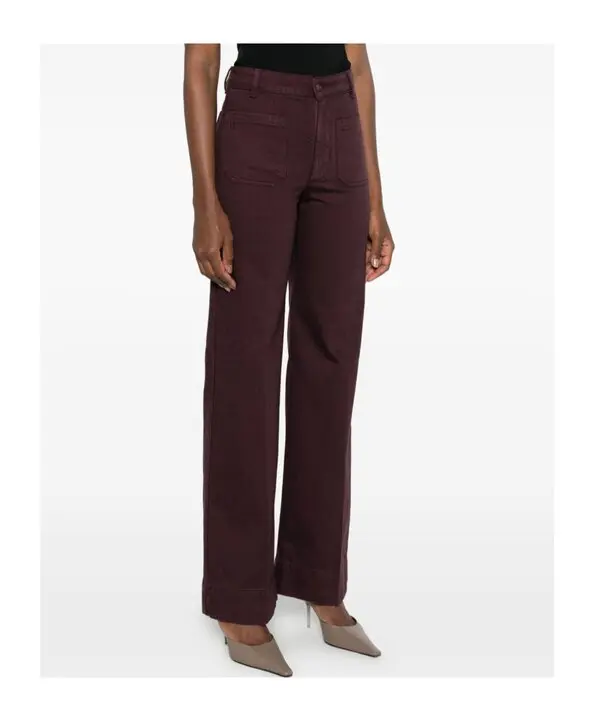 Victoria Beckham Alina Straight-leg Jeans - Bordeaux