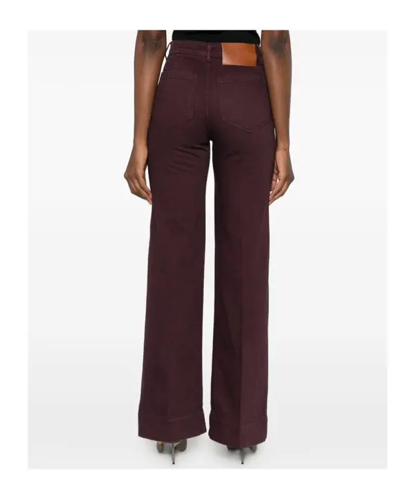 Victoria Beckham Alina Straight-leg Jeans - Bordeaux