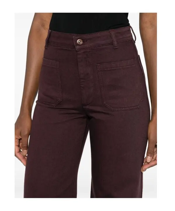 Victoria Beckham Alina Straight-leg Jeans - Bordeaux
