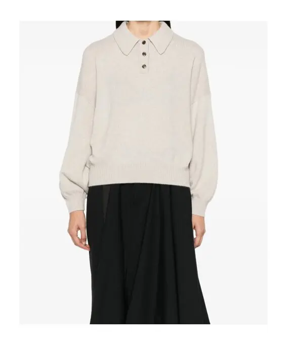 LISA YANG Long-sleeved Polo Collar Sweater