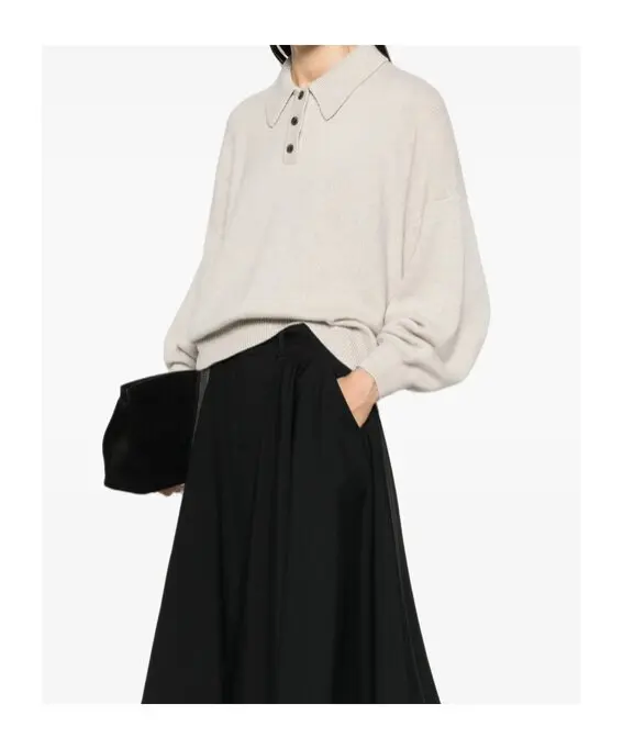 LISA YANG Long-sleeved Polo Collar Sweater