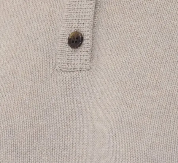 LISA YANG Etta Knitted Polo Shirt - Beige