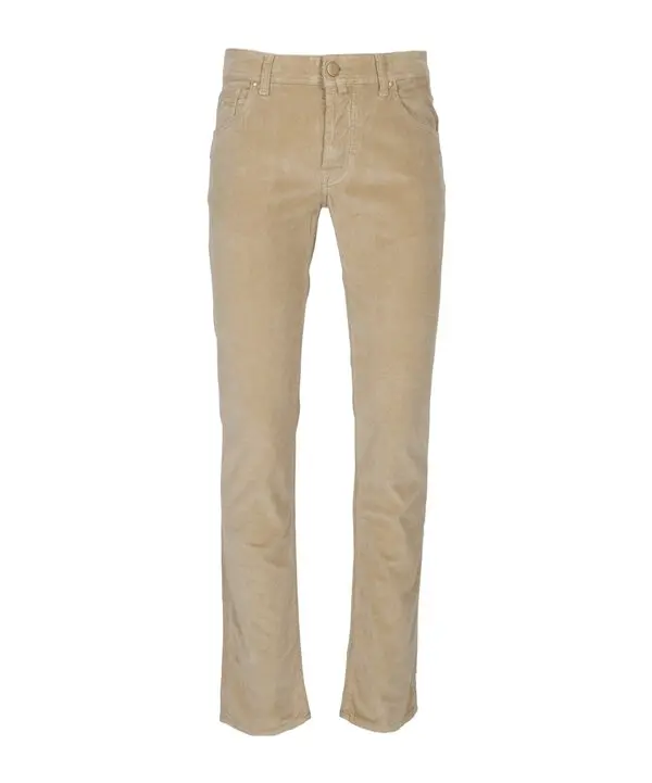 JACOB COHЁN Belt Loop Corduroy Trousers - No