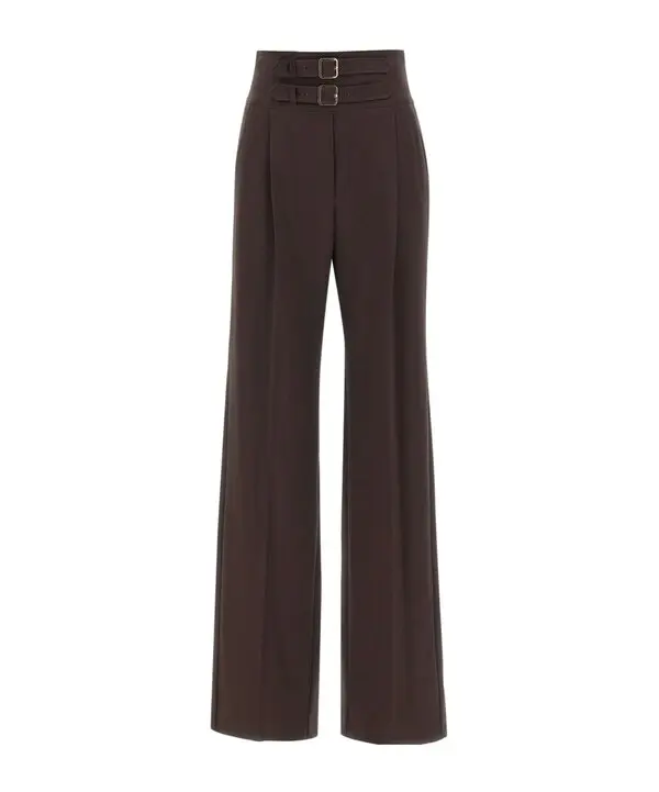 Marella Maranta High-waist Wide-leg Pants - Brown