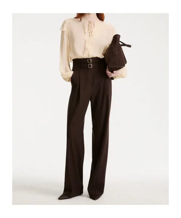 Marella Maranta High-waist Trousers - Brown
